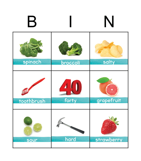 Vocabulary Unit 5 Bingo Card