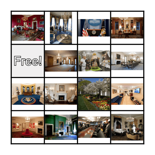 White House Bingo Card