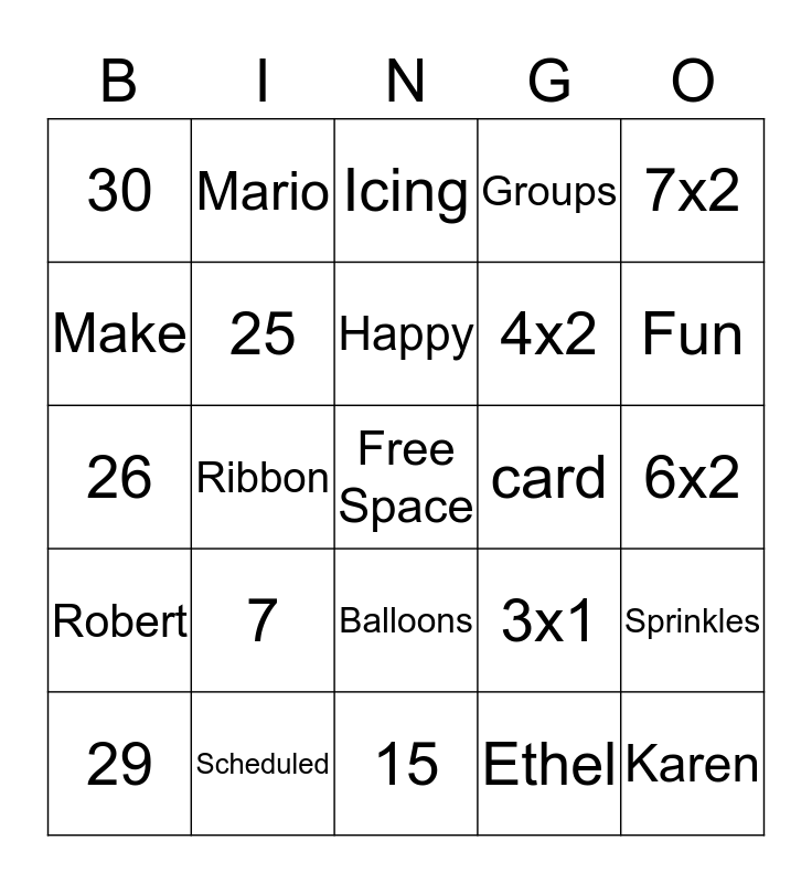 ICT-idee Tafels van 1 t/m 10 Bingo Card