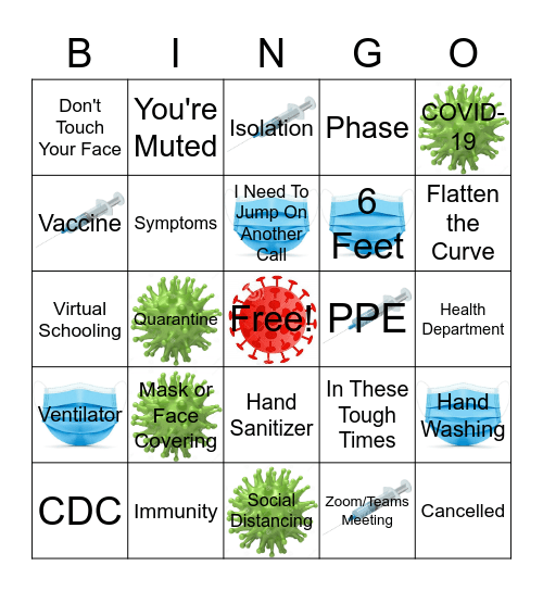 COVID BINGO Card