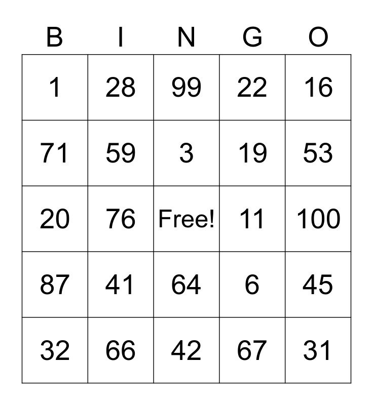 Prime and Composite Bingo!!! Bingo Card