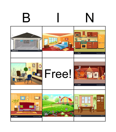 La maison Bingo Card