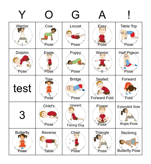 Yoga! Bingo Card