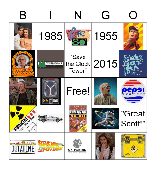 Back to the Future Bingo Card