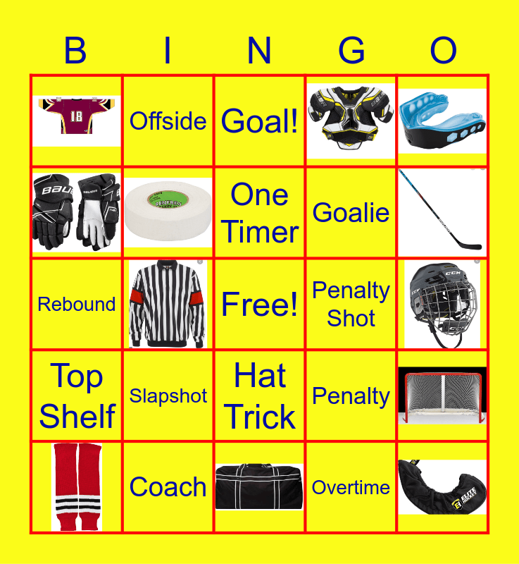 U13-2C Hockey BINGO! Bingo Card