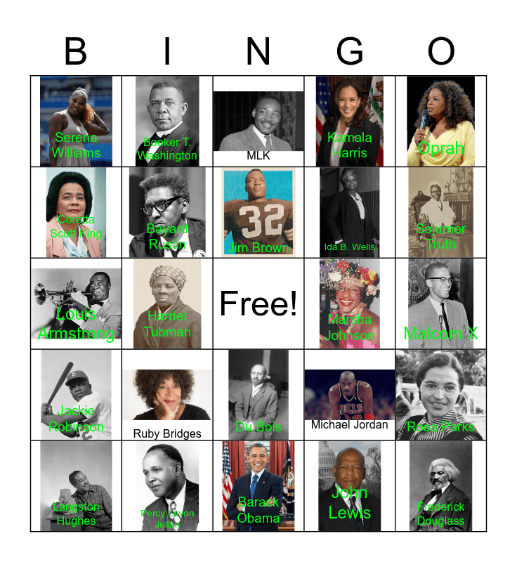 Black History Bingo! Bingo Card