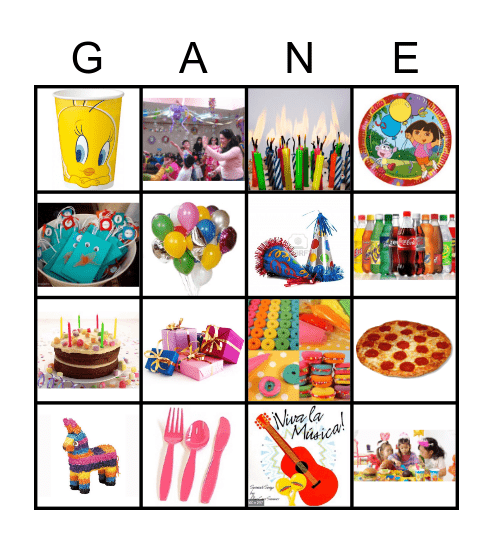 Feliz cumpleaños Bingo Card