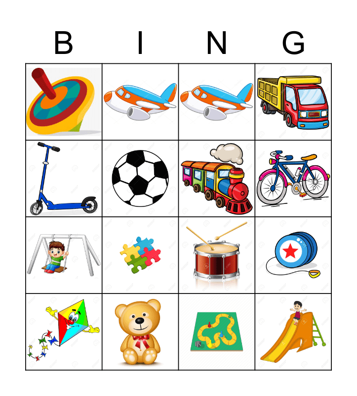 Toys Bingo Card