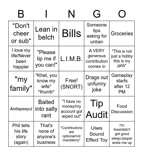 DSP Prestream Bingo Card