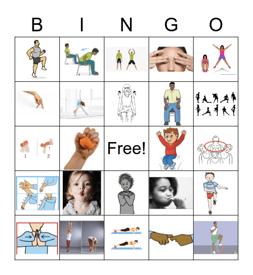 Movement Bingo Card