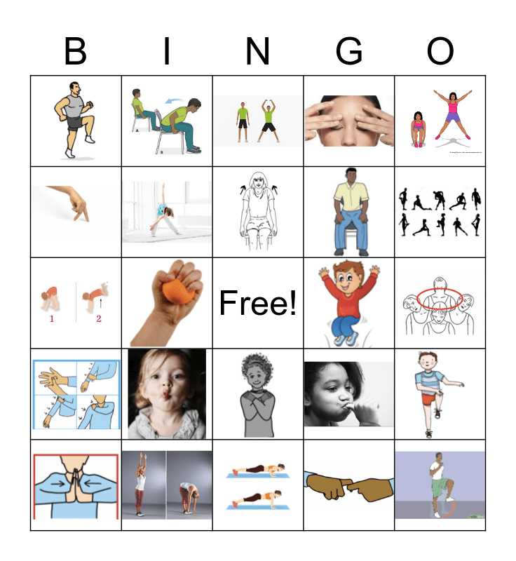 Movement Bingo Card