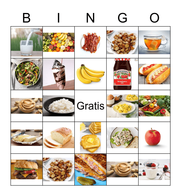 U2.2 La Comida Bingo Card