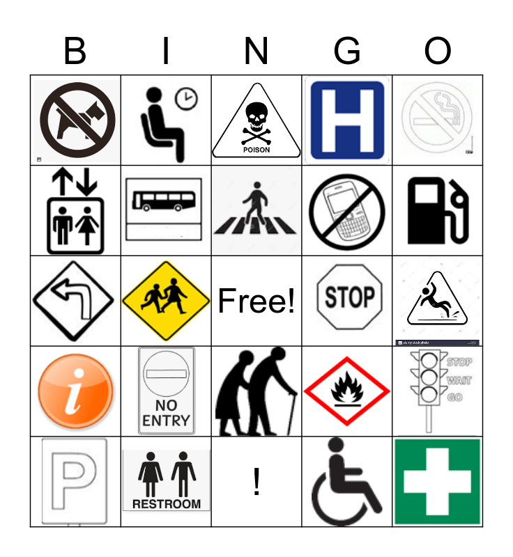 Community Signs Bingo Card