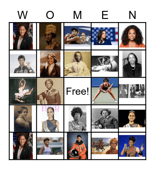 Black History Month - Women Bingo Card