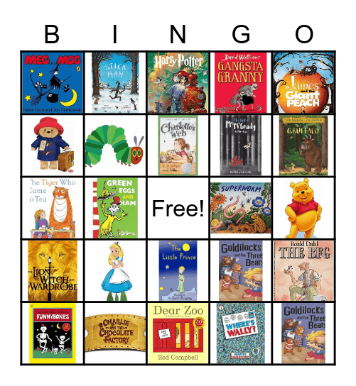 World Book Day Bingo Card