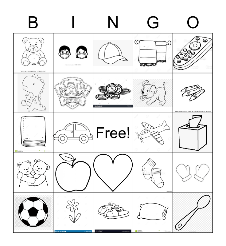 Scavenger Hunt at Home Bingo Card