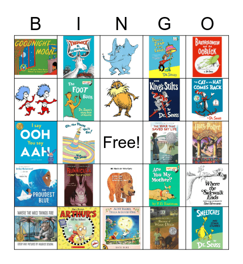 Dr. Seuss Bingo Card