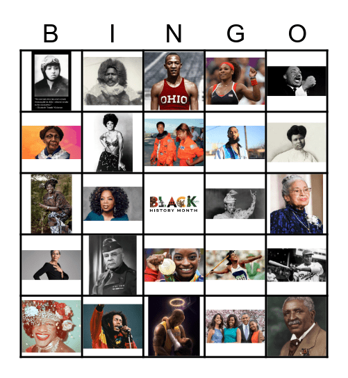 Black History Month Bingo Card