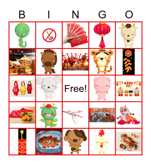 Lunar New Year Bingo Card