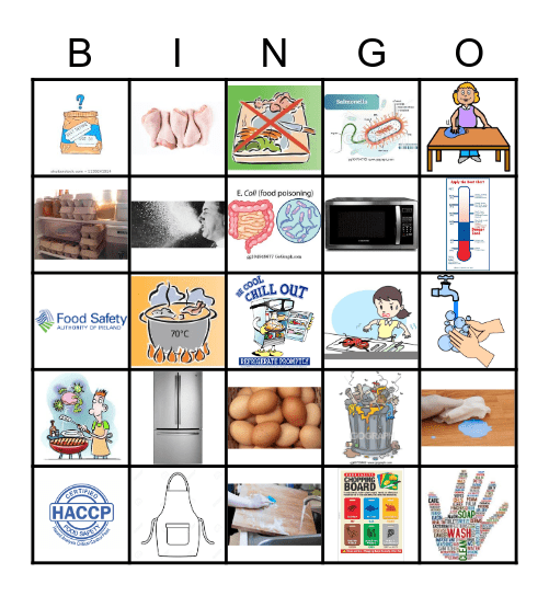 Food Safety Bingo Card