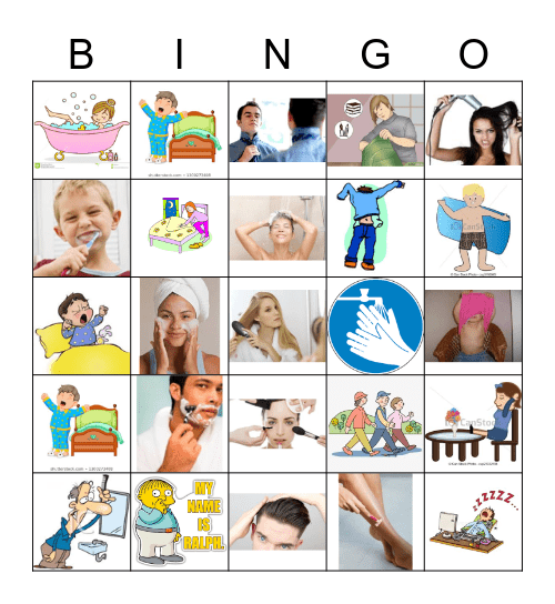 reflexive verbs A Bingo Card