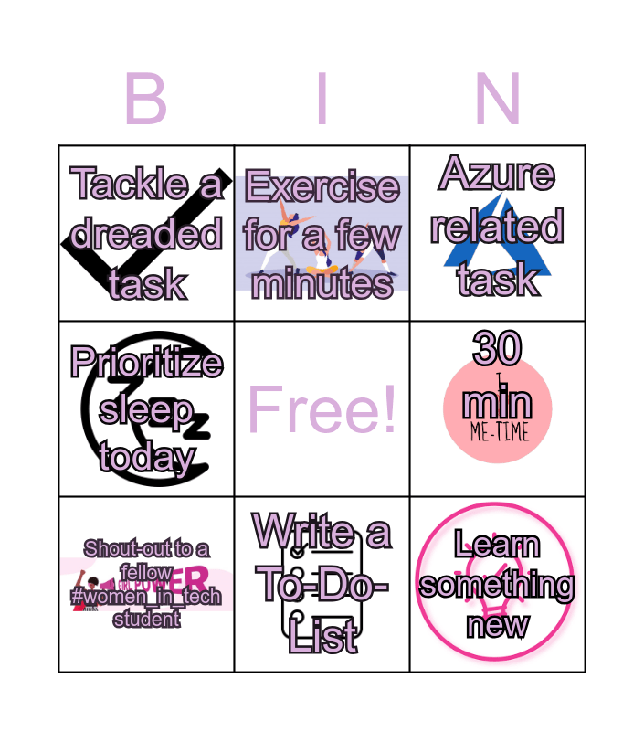 Motivational Bingo #woman_in_tech Bingo Card