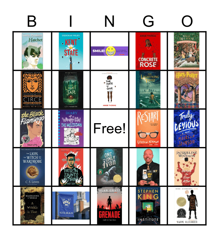Scholastic Book Fair Bingo Card