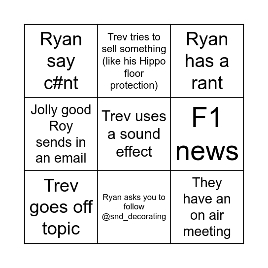 2 Decs 1 Mic bingo Card