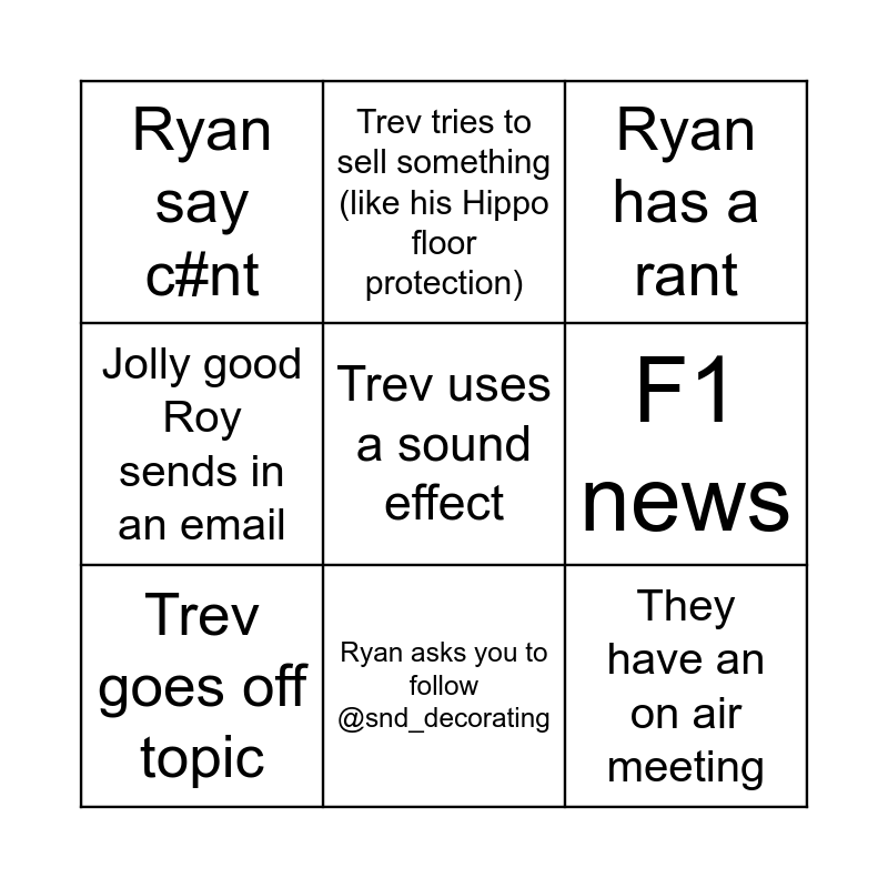 2 Decs 1 Mic bingo Card