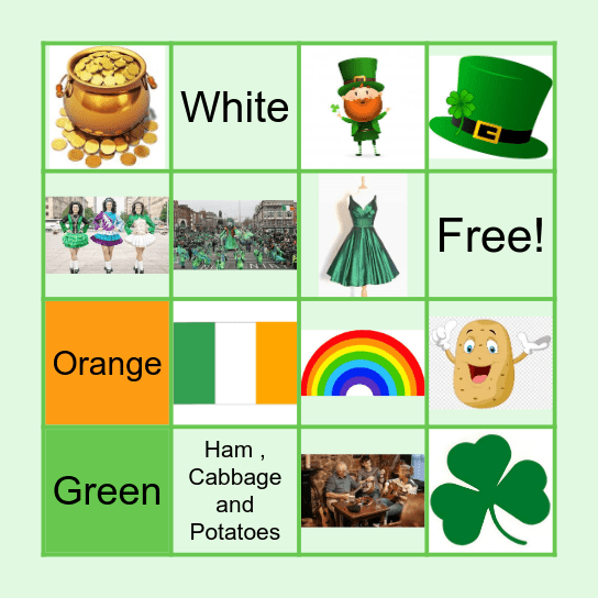 St Patricks Day - Bingo Card