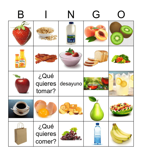 El desayuno Bingo Card