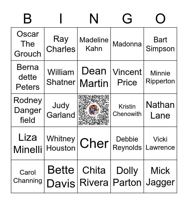 Familiar Voices Bingo Card