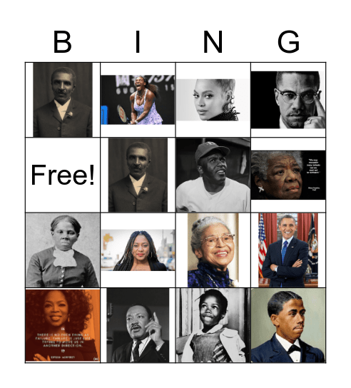 Black History Month Bingo Card