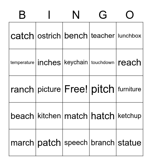 CH Artic Bingo Medial Final Bingo Card
