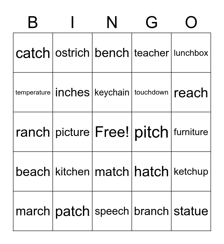 CH Artic Bingo Medial Final Bingo Card