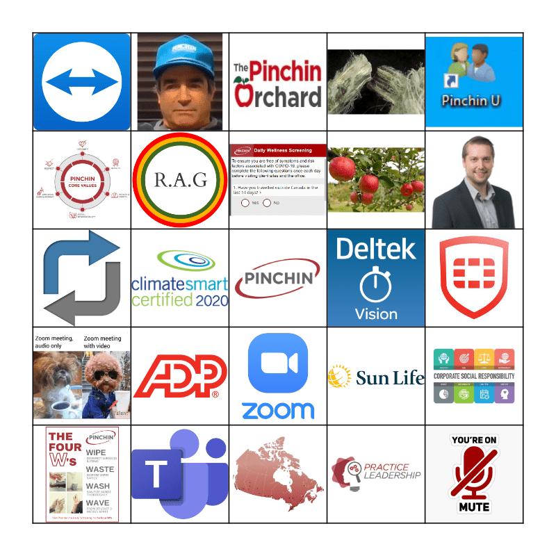 Pinchin Bingo! Bingo Card