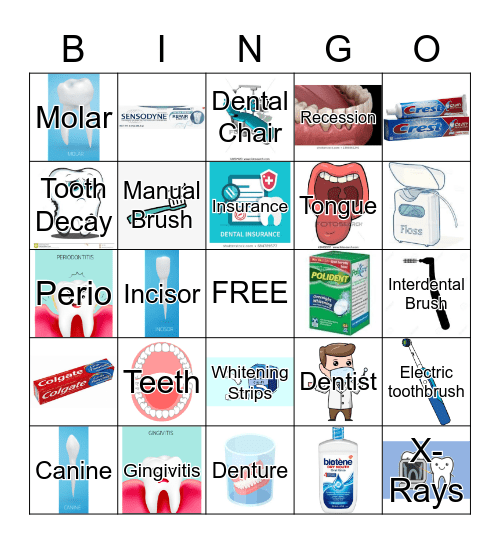 Oral Hygiene BINGO Card