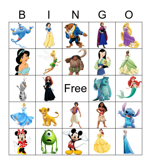 DISNEY Bingo Card