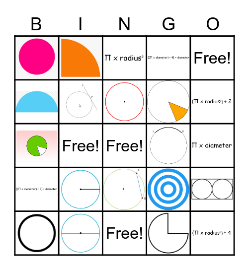 Properties of a Circle Bingo Card