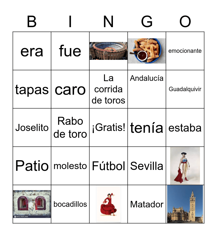Viva El Toro 1-3 Bingo Card