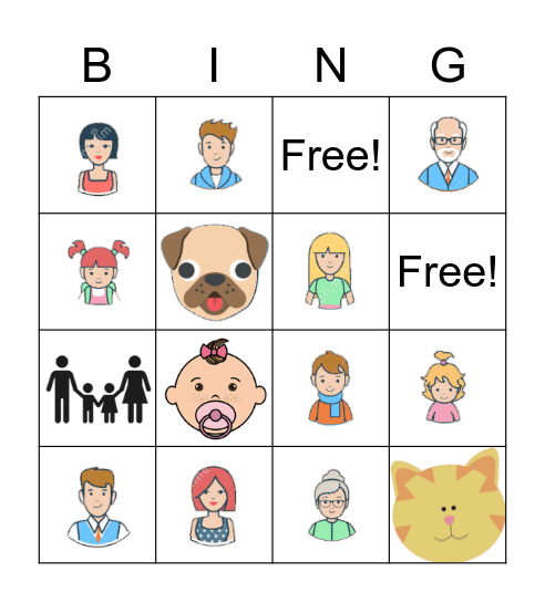 La Familia Bingo Card