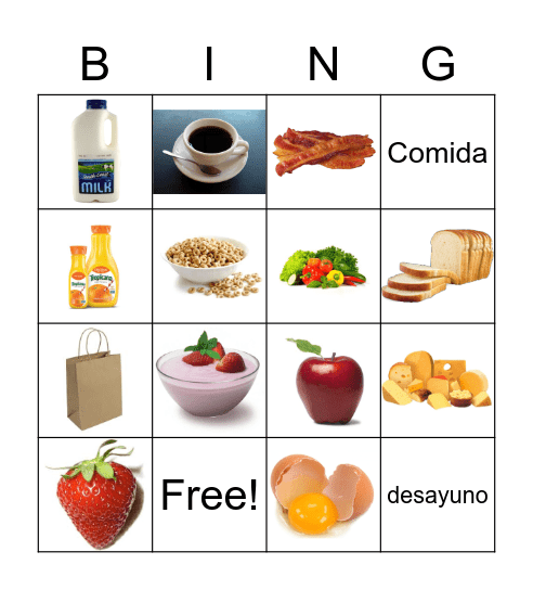 El desayuno Bingo Card