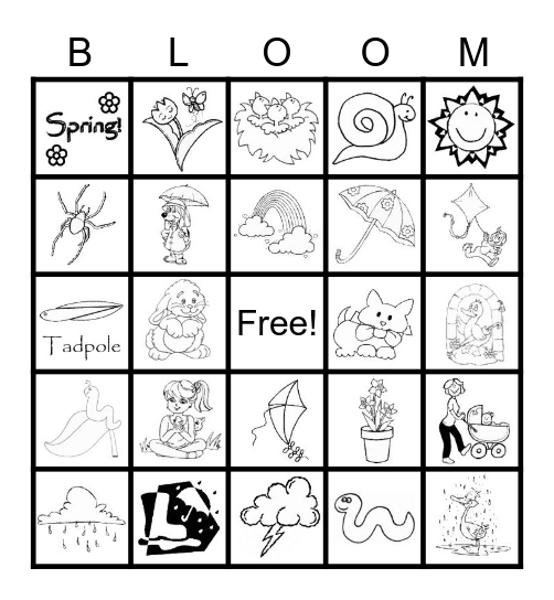 SPRINGTIME BINGO Card