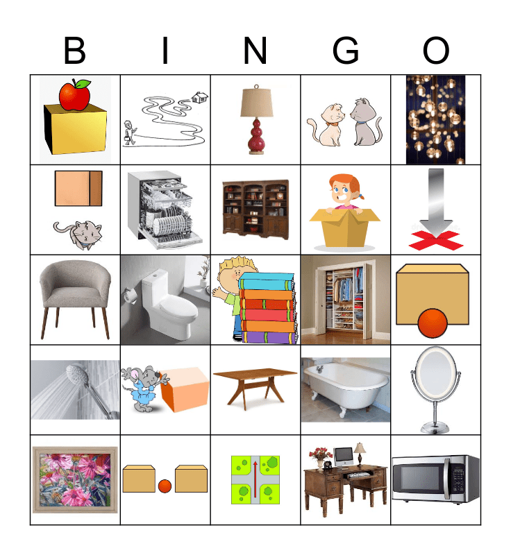 los muebles de casa Bingo Card