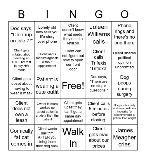 MAC Bingo Card