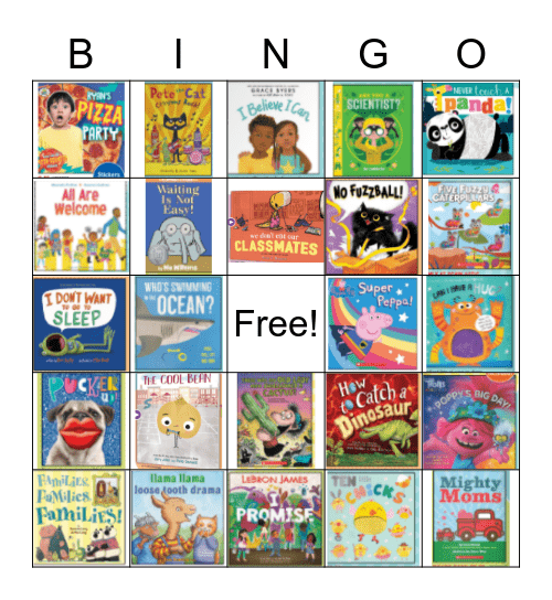 Book Fair Bingo K-1 Bingo Card