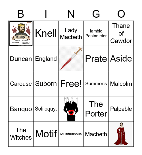 Macbeth Act 2 Bingo Card Bingo Card