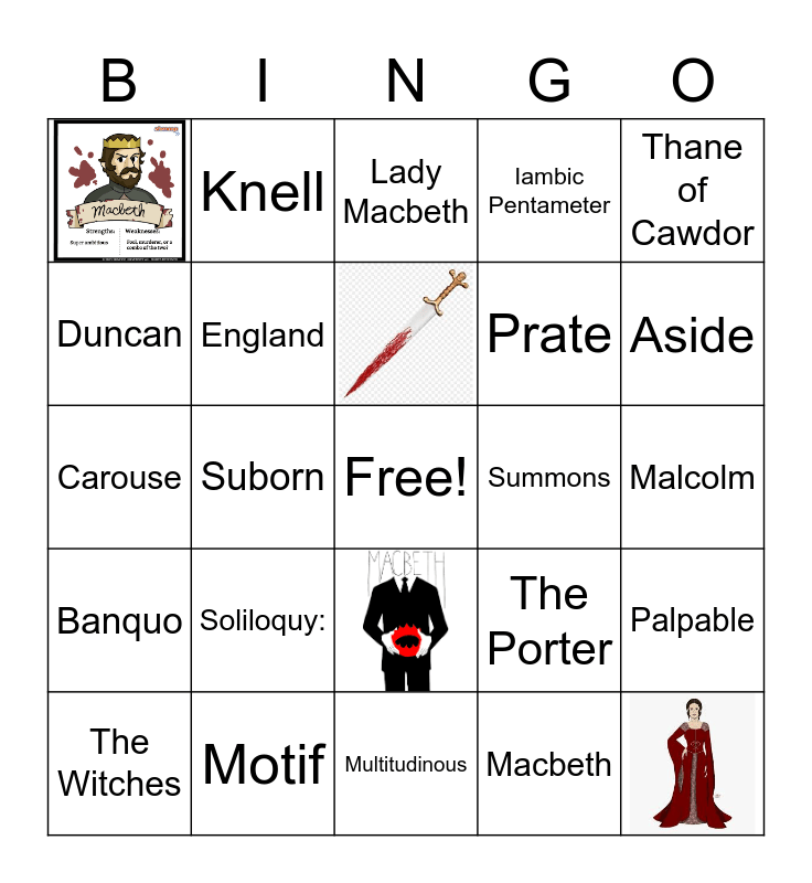 Macbeth Act 2 Bingo Card Bingo Card