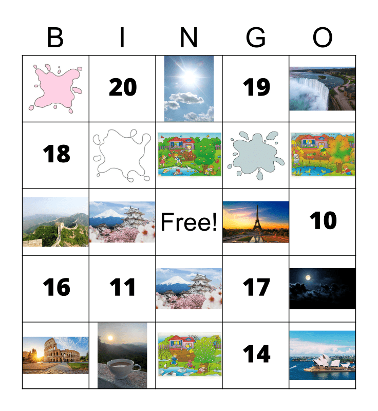 Kid's 3 Unit 1 Lesson 4 Bingo Card