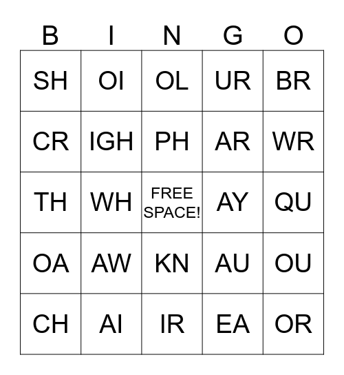 B I N G O Bingo Card